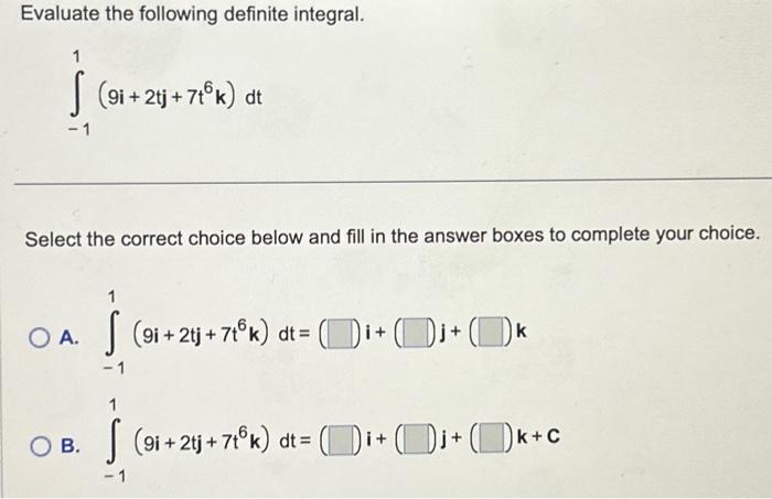 Solved Evaluate the following definite integral. | Chegg.com