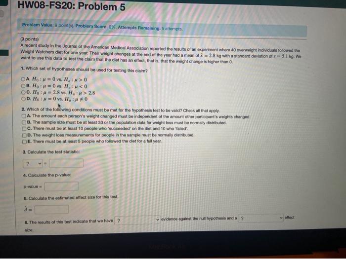 Solved HW08-FS20: Problem 5 Problem Vate: 9 points). Problem | Chegg.com