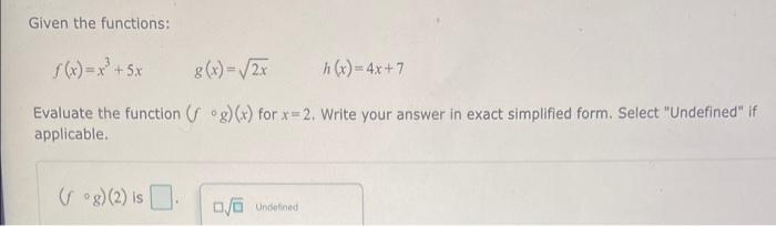 Solved Given the functions: f(x) = x3 – 9x g(x) = √3x h(x) = | Chegg.com