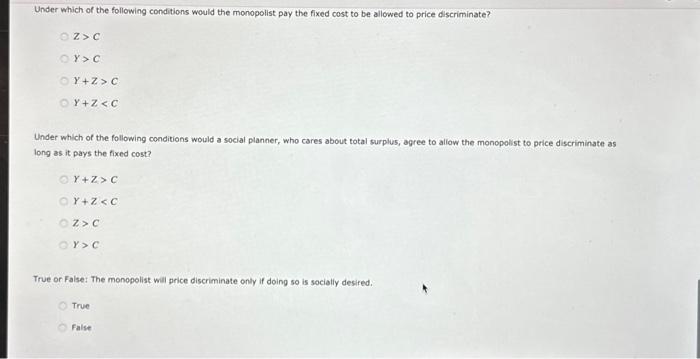 Solved (?)Let the region representing monopolist's profit be | Chegg.com Solved (?)Let the region representing monopolist's profit be | Chegg.com