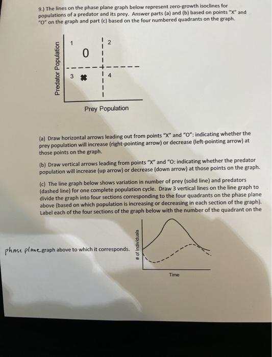 Solved 9.) The lines on the phase plane graph below | Chegg.com