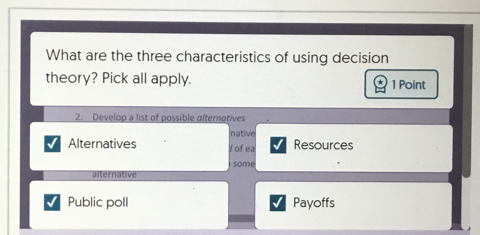Solved What are the three characteristics of using | Chegg.com