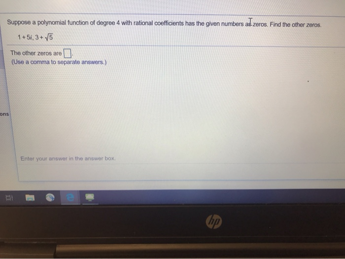 Solved Suppose a polynomial function of degree 4 with | Chegg.com