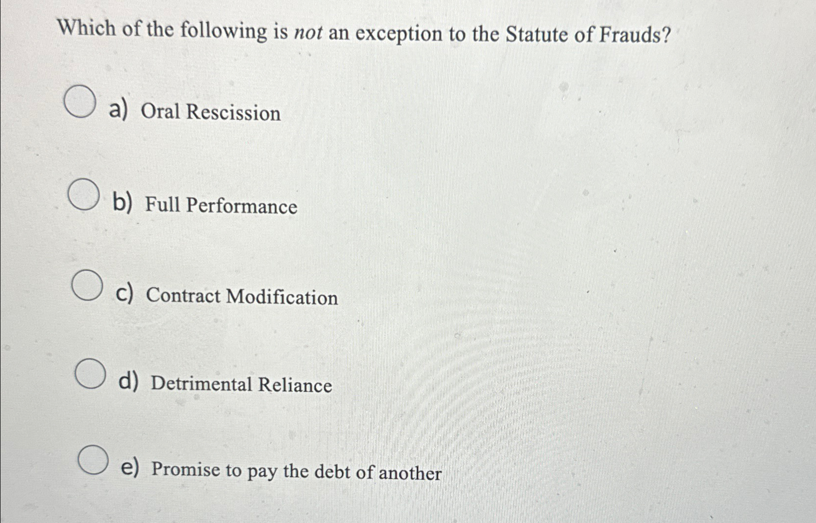 Solved Which of the following is not an exception to the | Chegg.com