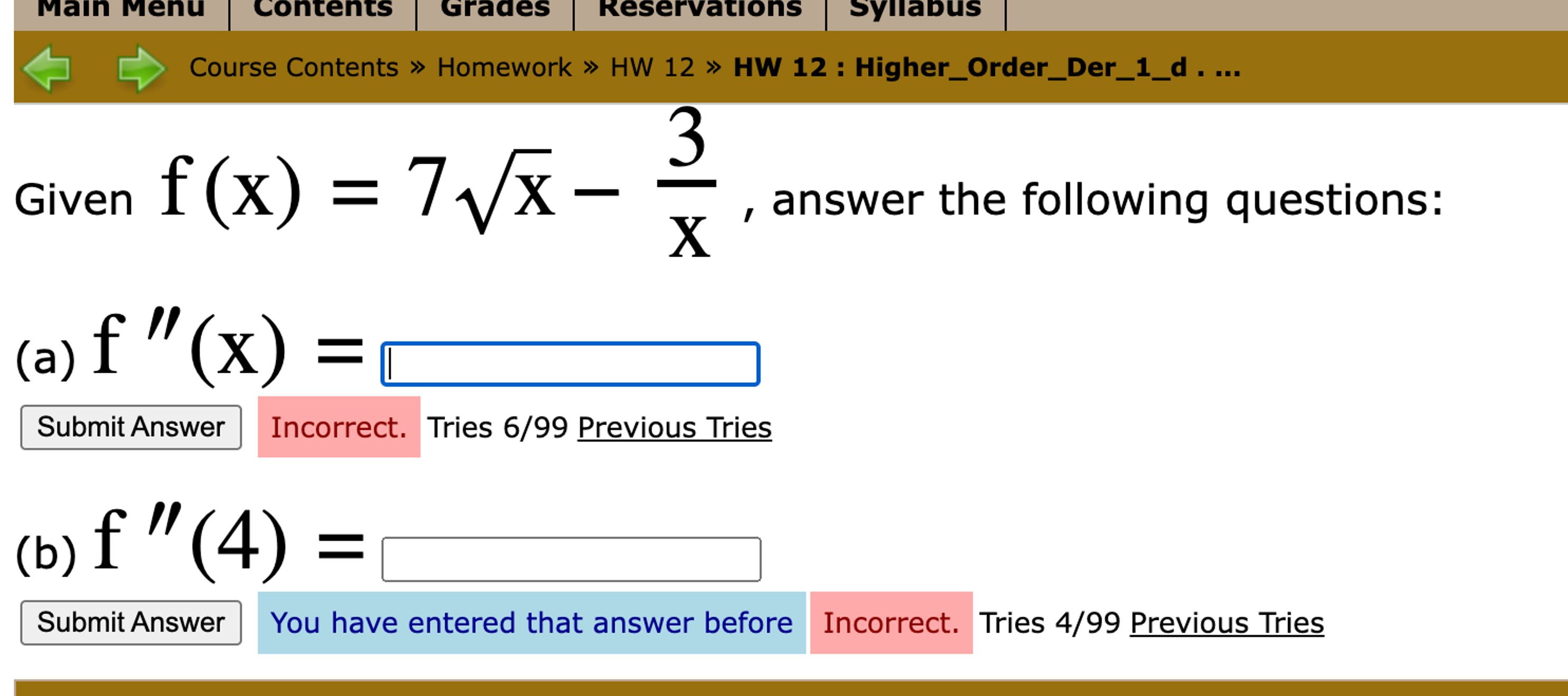 Solved Given f(x)=7x2-3x, answer the following | Chegg.com Solved Given f(x)=7x2-3x, answer the following | Chegg.com