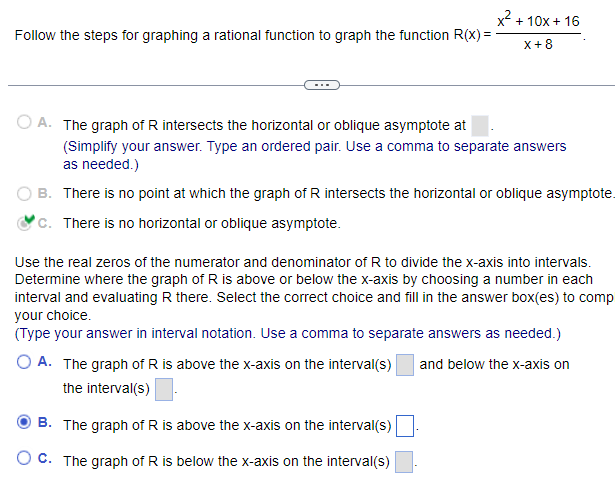 Solved Follow the steps for graphing a rational function to | Chegg.com