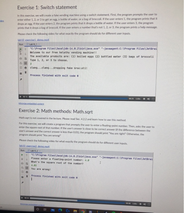Solved des Exercise 1: Switch statement In this exercise, we | Chegg.com