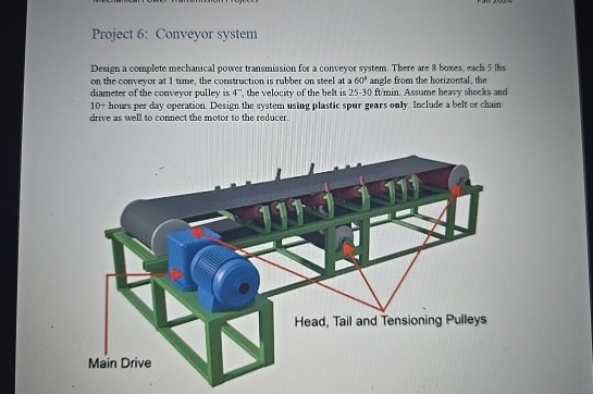 Solved Project 6: Conveyor systemDesign a complete | Chegg.com