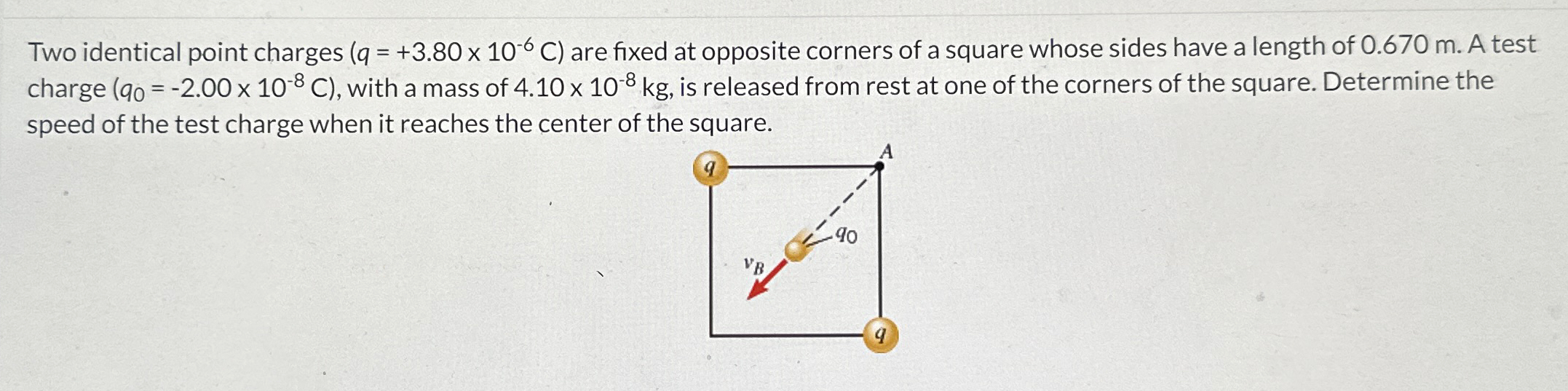 Solved Two identical point charges ) ﻿are fixed at opposite | Chegg.com