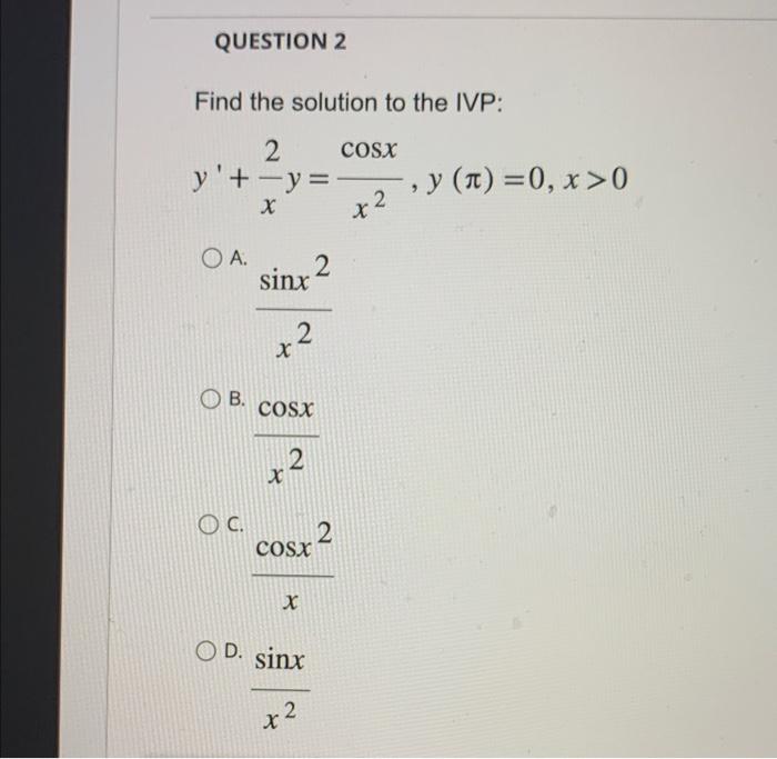 Solved Find the solution to the IVP: | Chegg.com