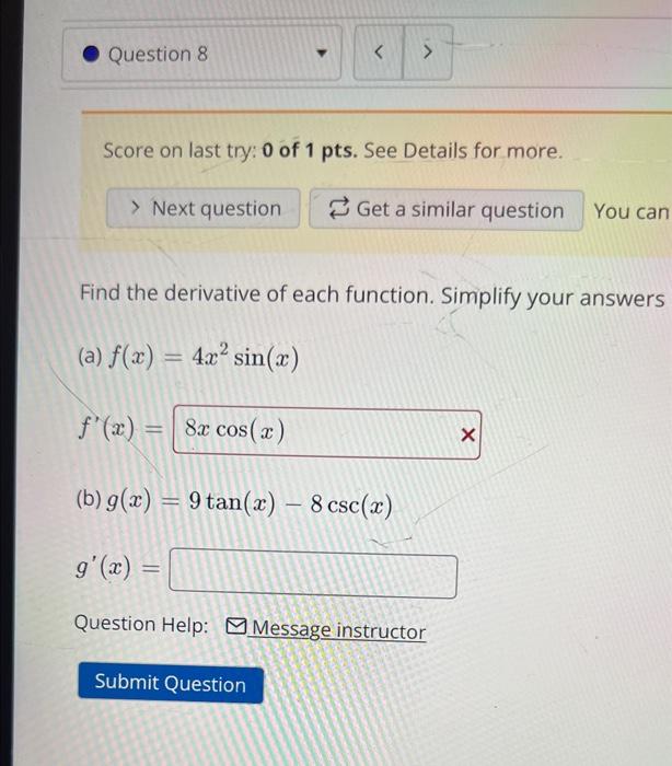 Solved Exercises 3.5: Derivatives of Trigonometric fun | Chegg.com