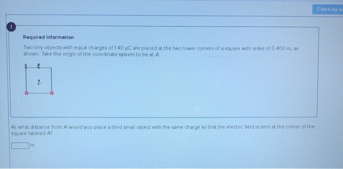 Solved At what distance from A would you place a third small | Chegg.com