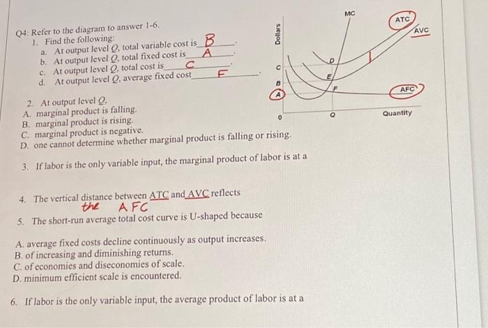 Solved Q4: Refer to the diagram to answer 1-6. 1. Find the | Chegg.com