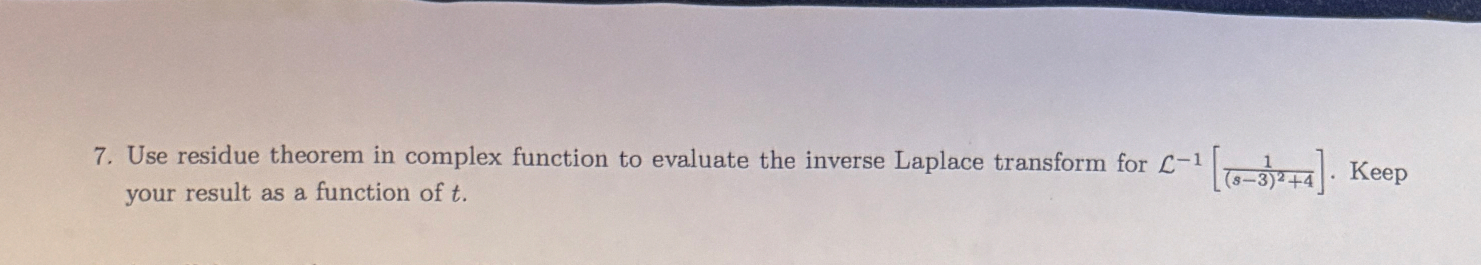 Solved Use residue theorem in complex function to evaluate | Chegg.com
