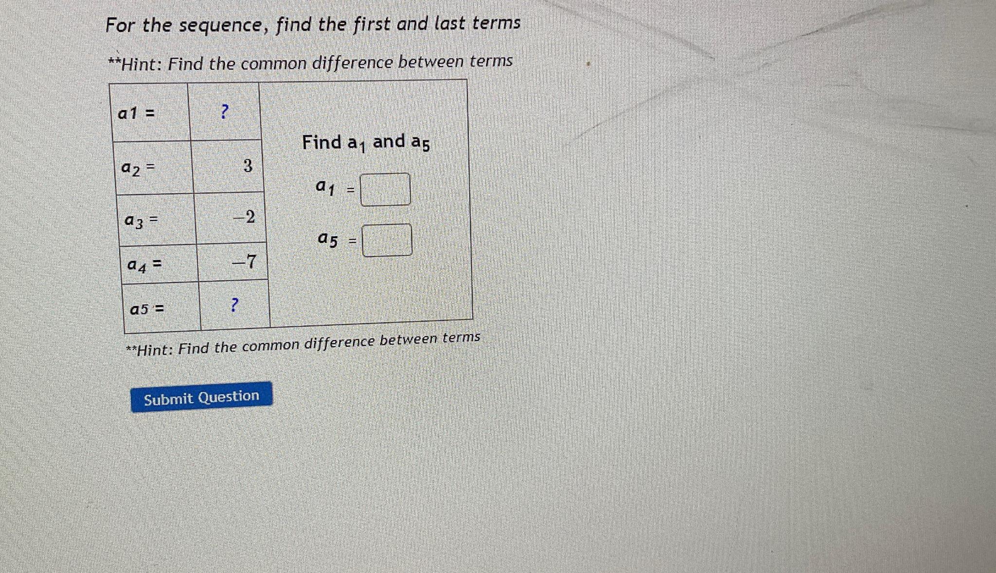 Solved For the sequence, find the first and last | Chegg.com