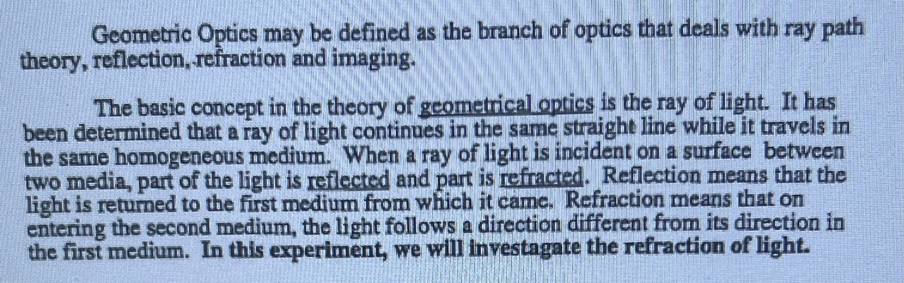 Solved Geometric Optics may be defined as the branch of | Chegg.com