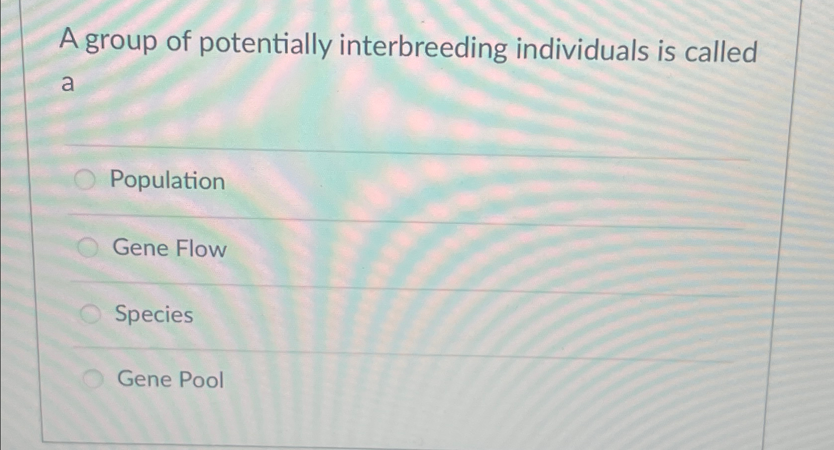Solved A group of potentially interbreeding individuals is | Chegg.com