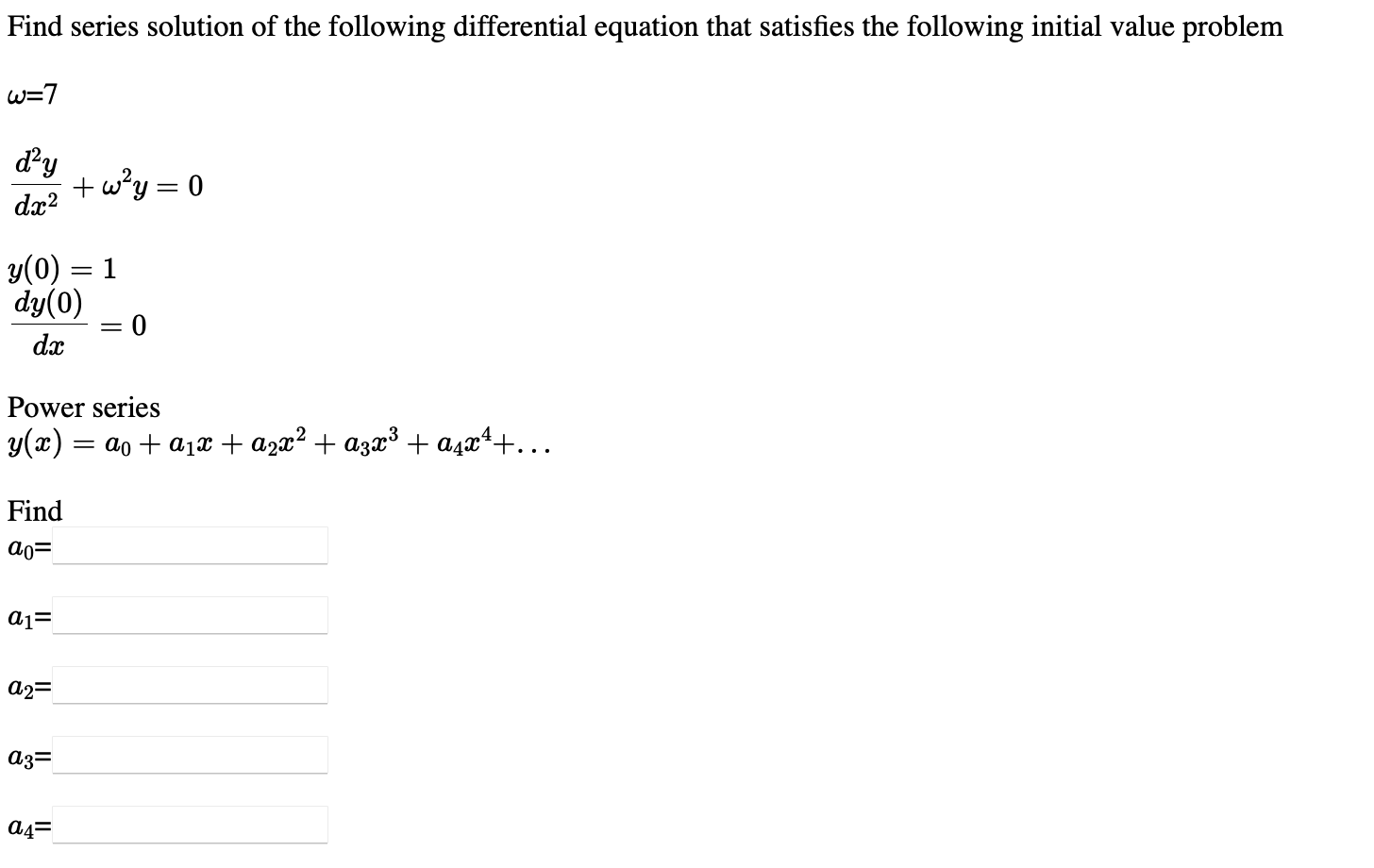 Solved Find series solution of the following differential | Chegg.com