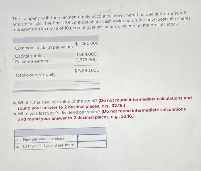 Solved The company with the common equity accounts shown | Chegg.com