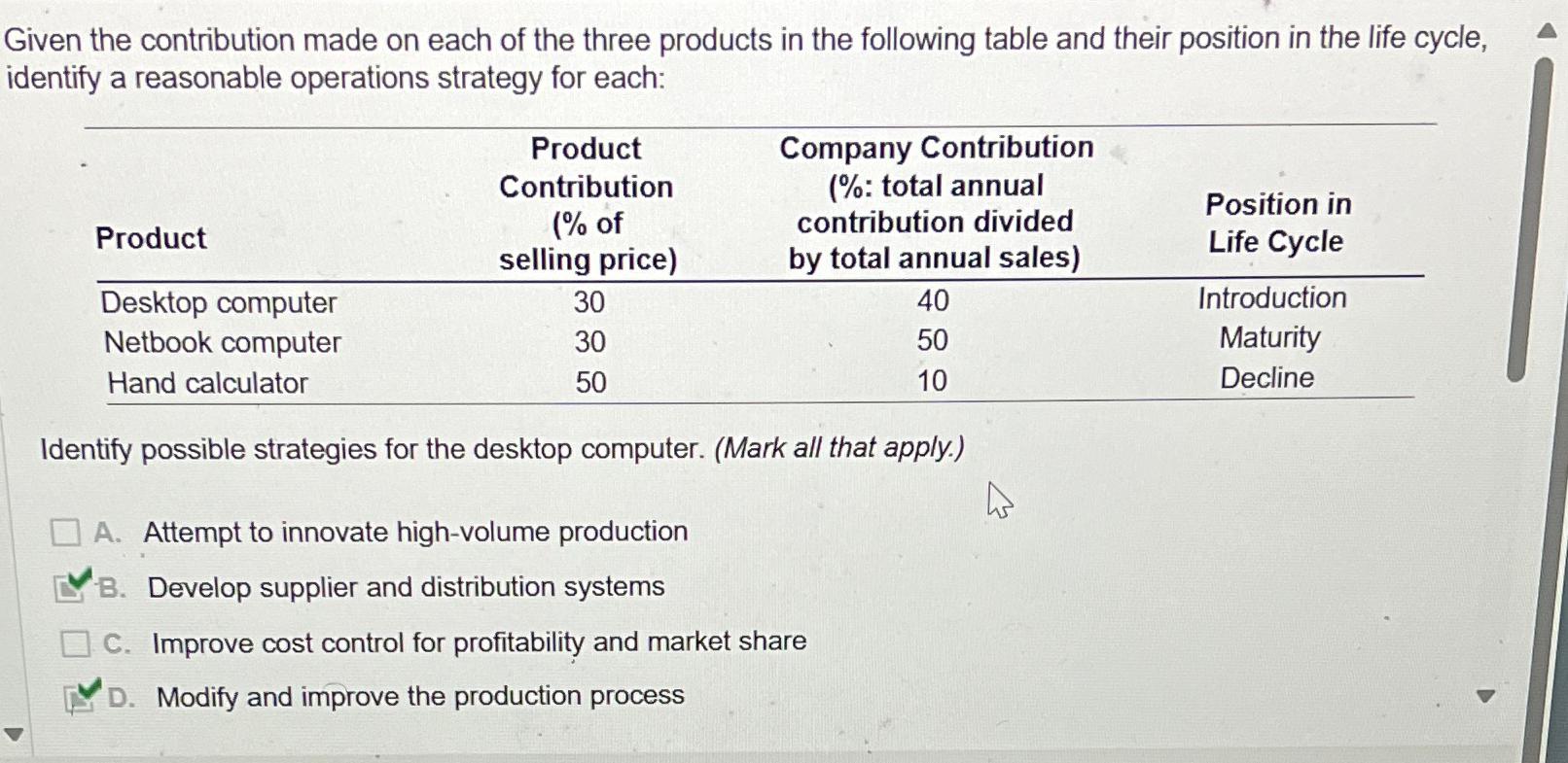 Solved Given the contribution made on each of the three | Chegg.com