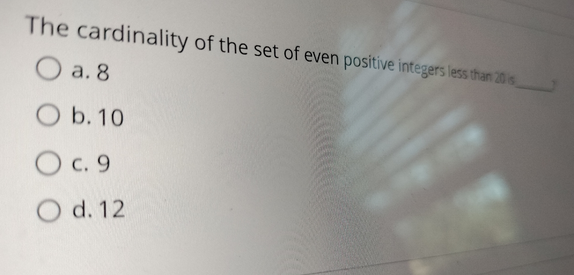Solved The cardinality of the set of even positive integers | Chegg.com