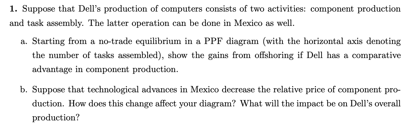 Suppose that Dell's production of computers consists | Chegg.com