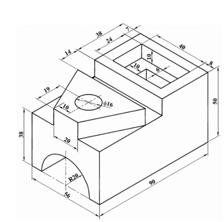Solved i need a first angle projection on this drawing, i | Chegg.com