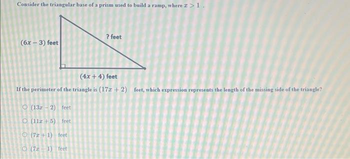 Solved Consider the triangular base of a prism used to build | Chegg.com