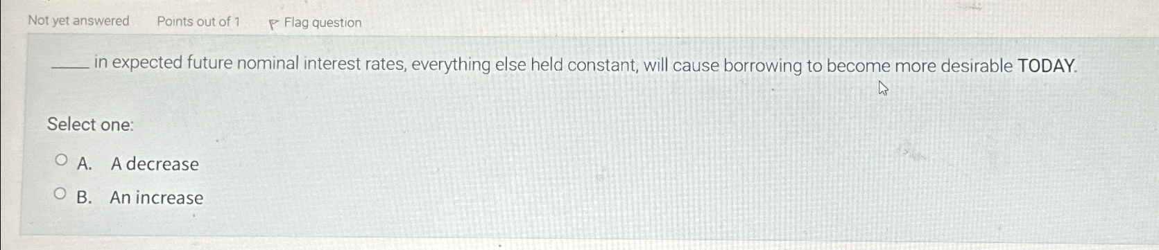 Solved Not yet answeredPoints out of 1Flag questionq, ﻿in | Chegg.com