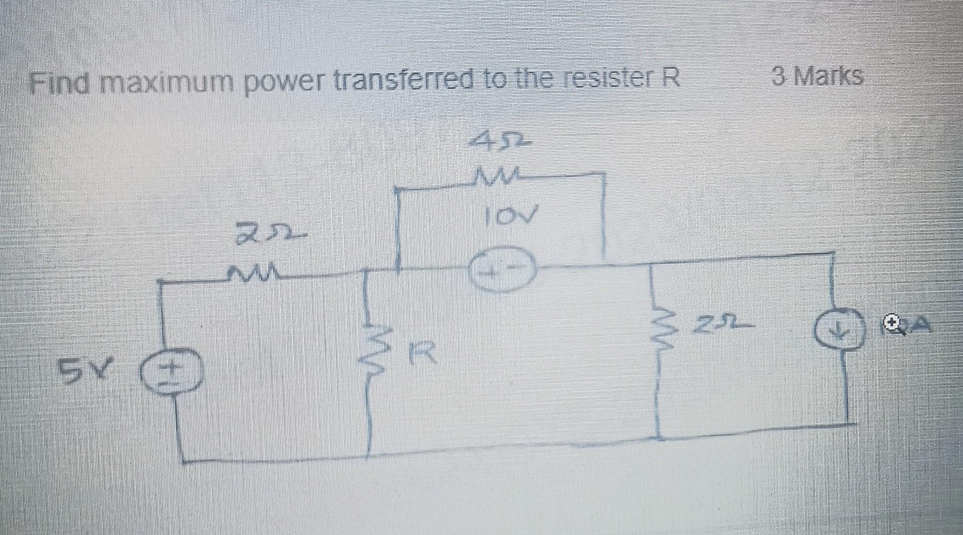 Solved Find maximum power transferred to the resister R | Chegg.com
