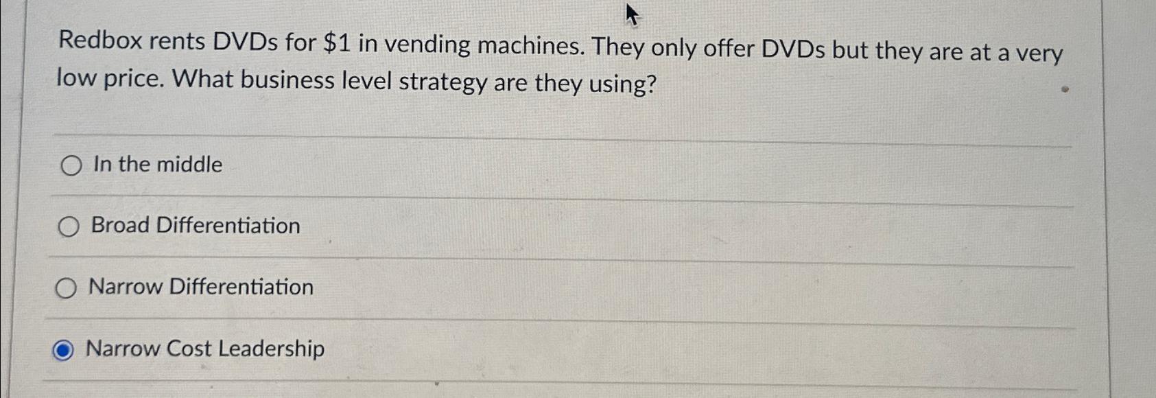 Solved Redbox rents DVDs for $1 ﻿in vending machines. They | Chegg.com