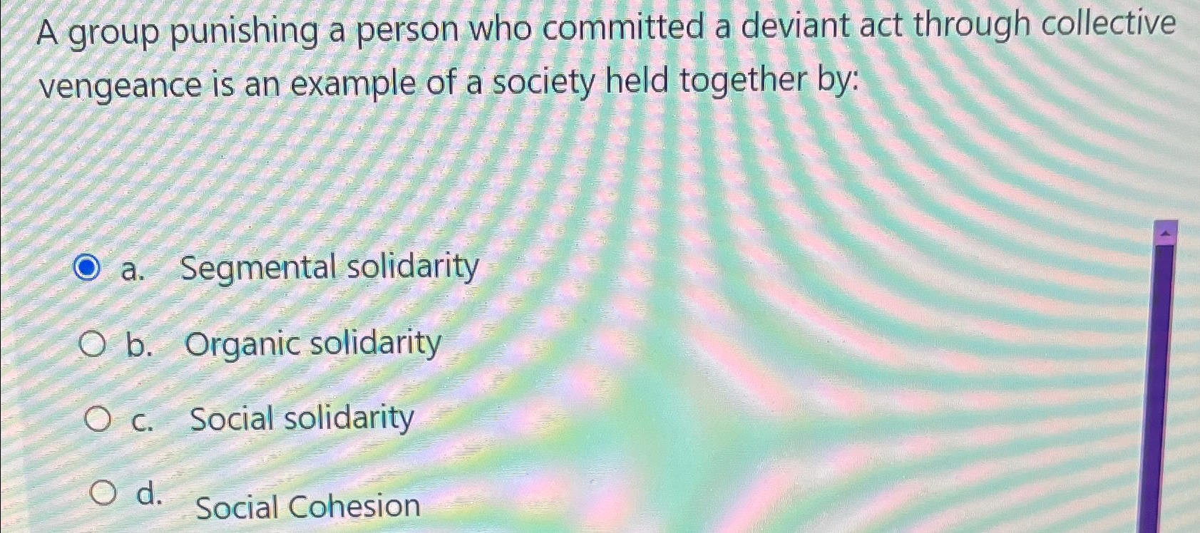 Solved A group punishing a person who committed a deviant | Chegg.com
