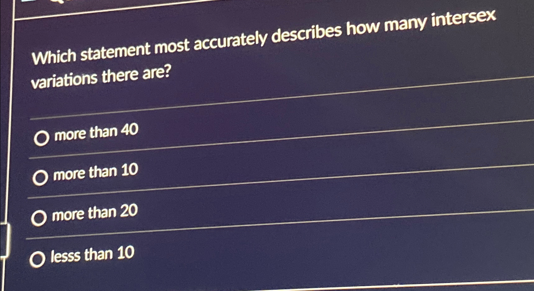 Solved Which statement most accurately describes how many | Chegg.com