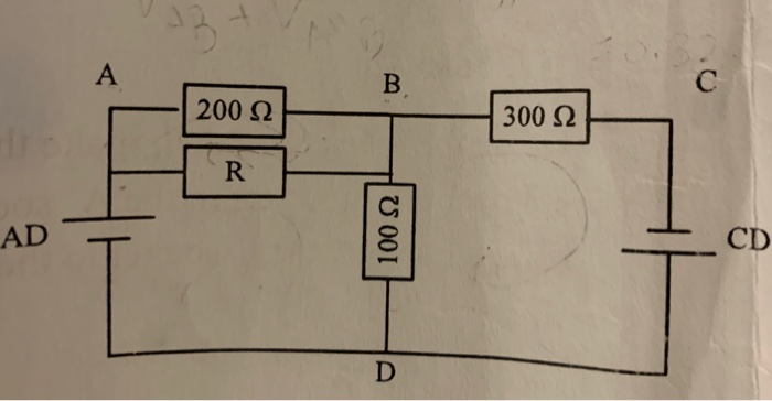 Solved B. 300 2 200 2 R CD AD Cuffems measuremens SHOwn | Chegg.com