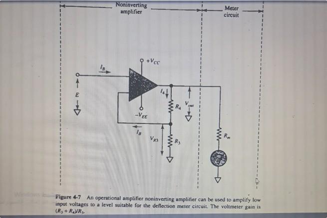 Solved 4-10 The noninverting amplifier voltmeter circuit in | Chegg.com