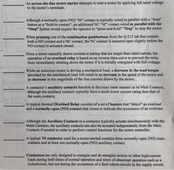 Solved An across-the-line motor starter attempts to start a | Chegg.com