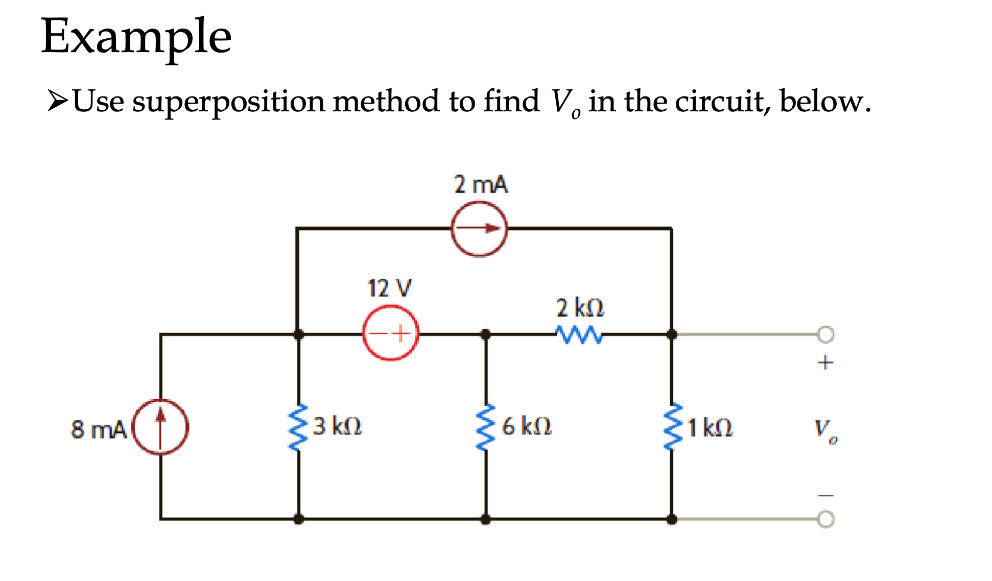 Solved Use superposition method to ﻿find Vo in ﻿the circuit, | Chegg.com