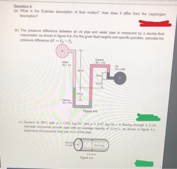 Solved Question 4 (a) What is the Eulerian description of | Chegg.com