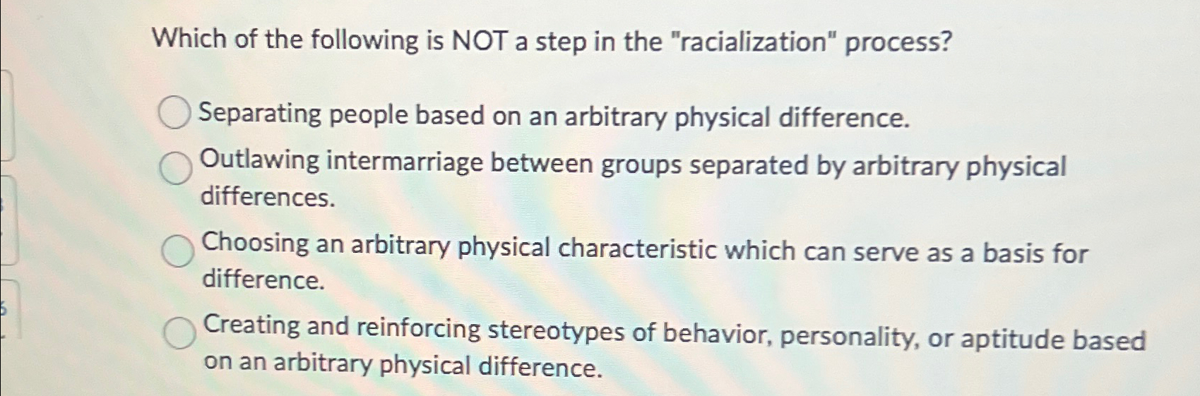 Solved Which of the following is NOT a step in the | Chegg.com