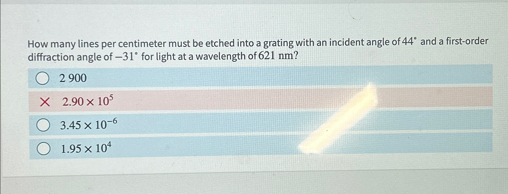 Solved How many lines per centimeter must be etched into a | Chegg.com