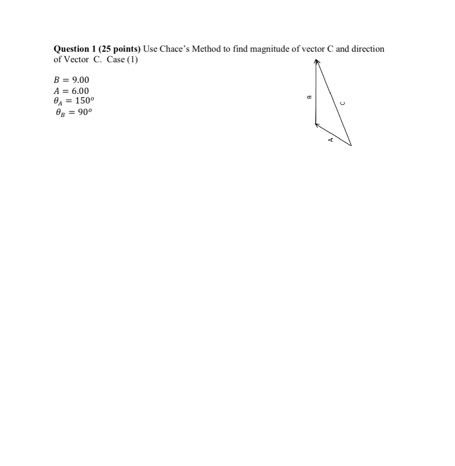 Solved Question 1 (25 ﻿points) ﻿Use Chace's Method to find | Chegg.com