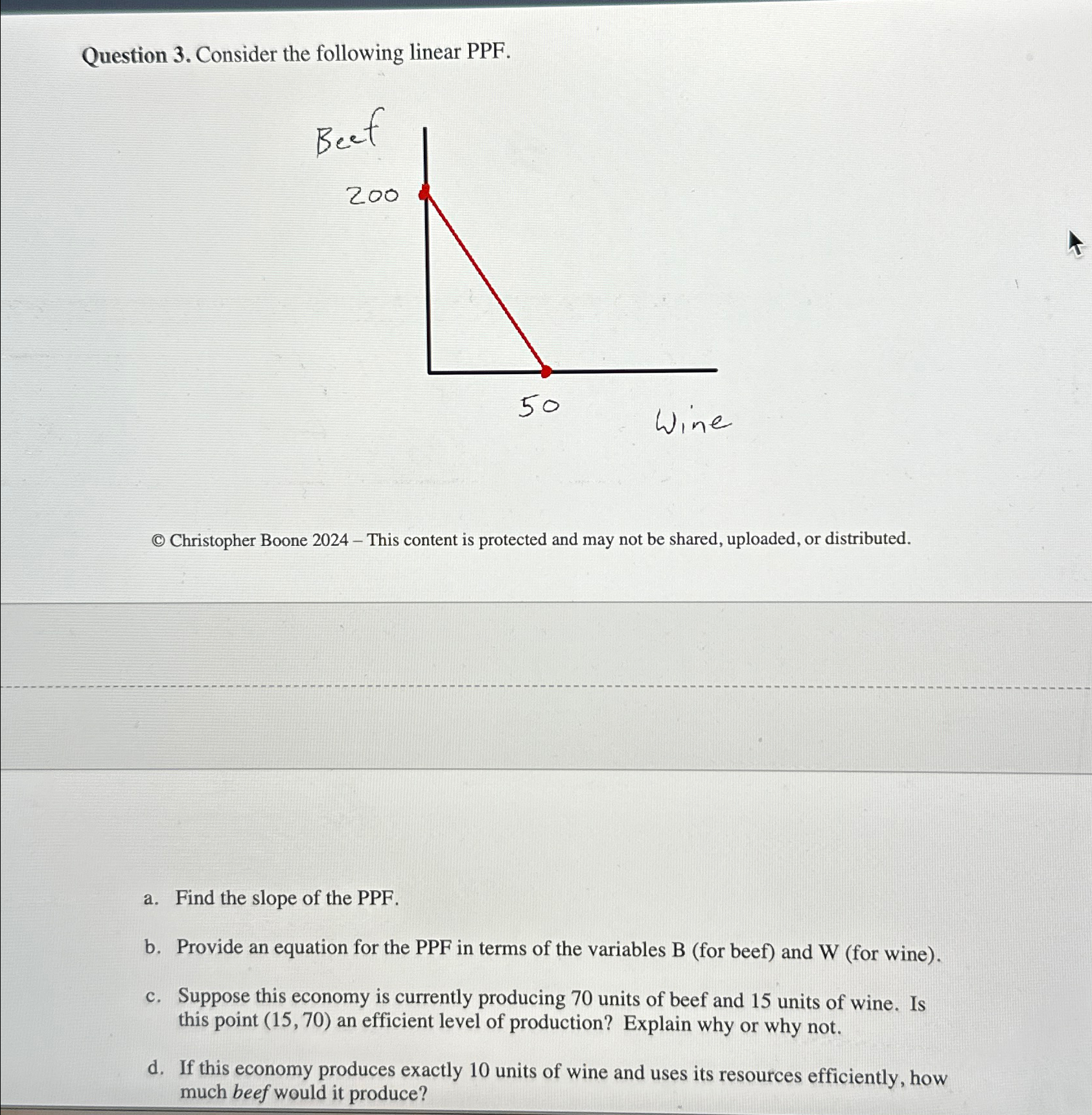 Solved Question 3 ﻿consider The Following Linear Ppf Cc