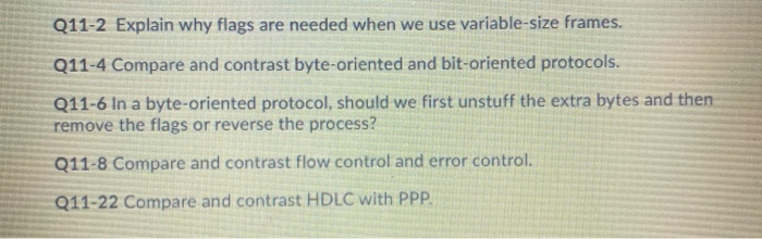 Solved Q11-2 Explain why flags are needed when we use | Chegg.com