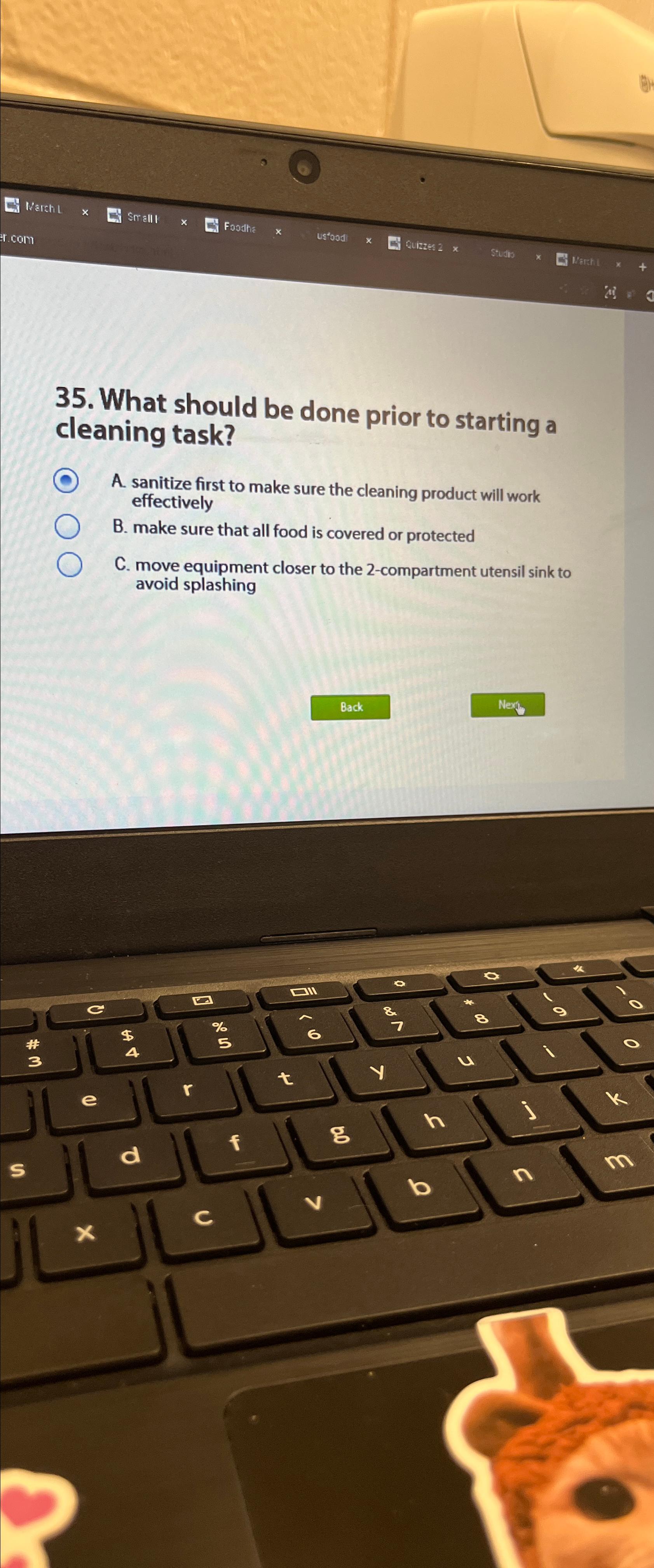 Solved What should be done prior to starting a cleaning | Chegg.com