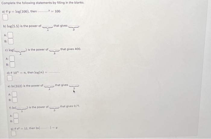 Solved Complete the following statements by filling in the | Chegg.com