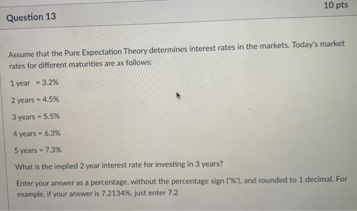Solved Assume that the Pure Expectation Theory determines | Chegg.com