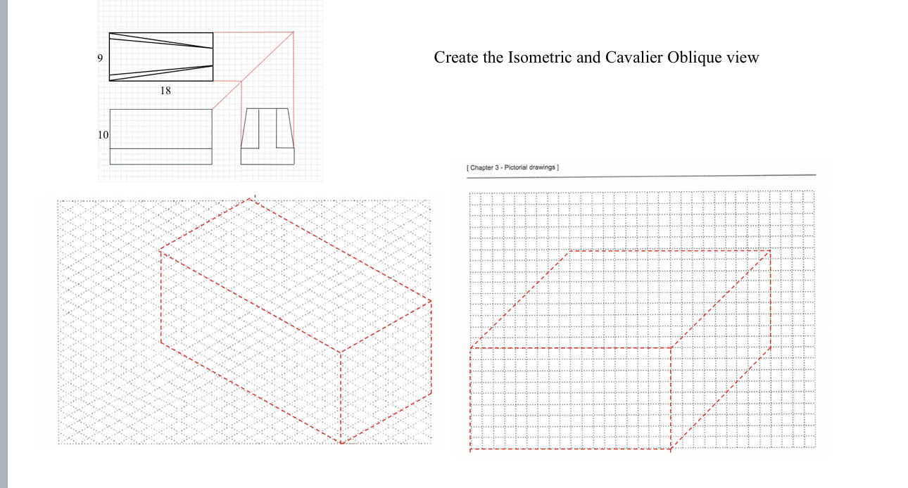 Solved Create the Isometric and Cavalier Oblique | Chegg.com
