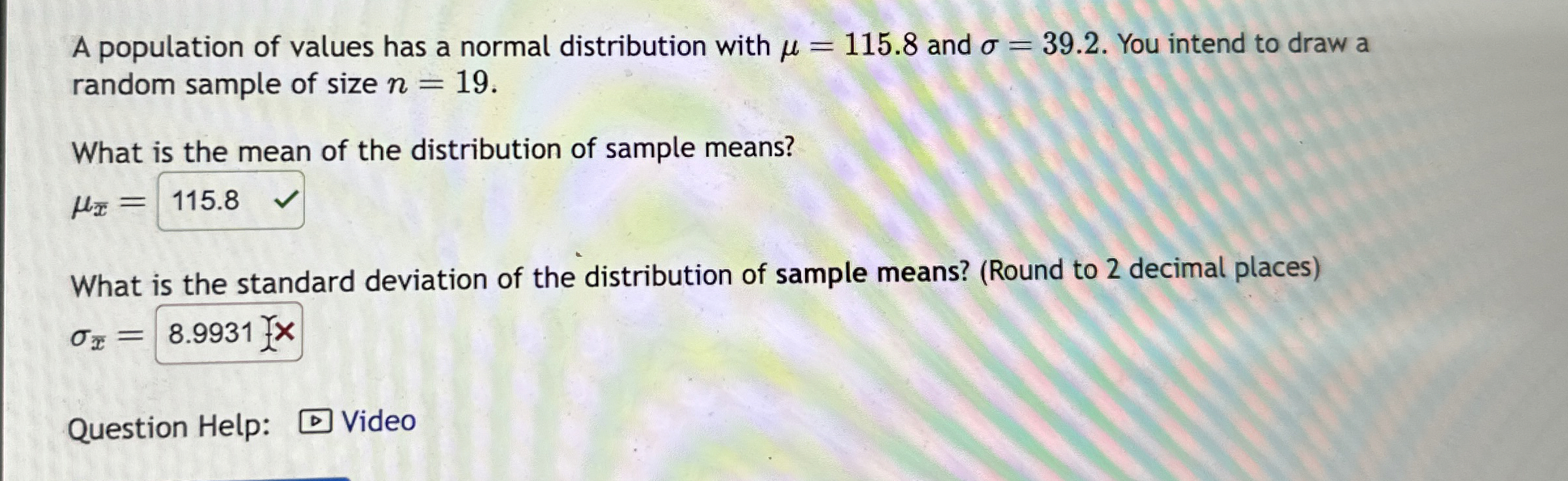 Solved A population of values has a normal distribution with | Chegg.com