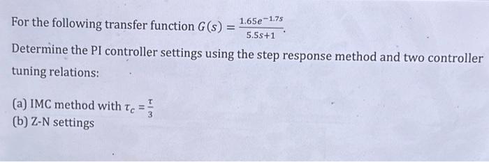 Solved For the following transfer function | Chegg.com