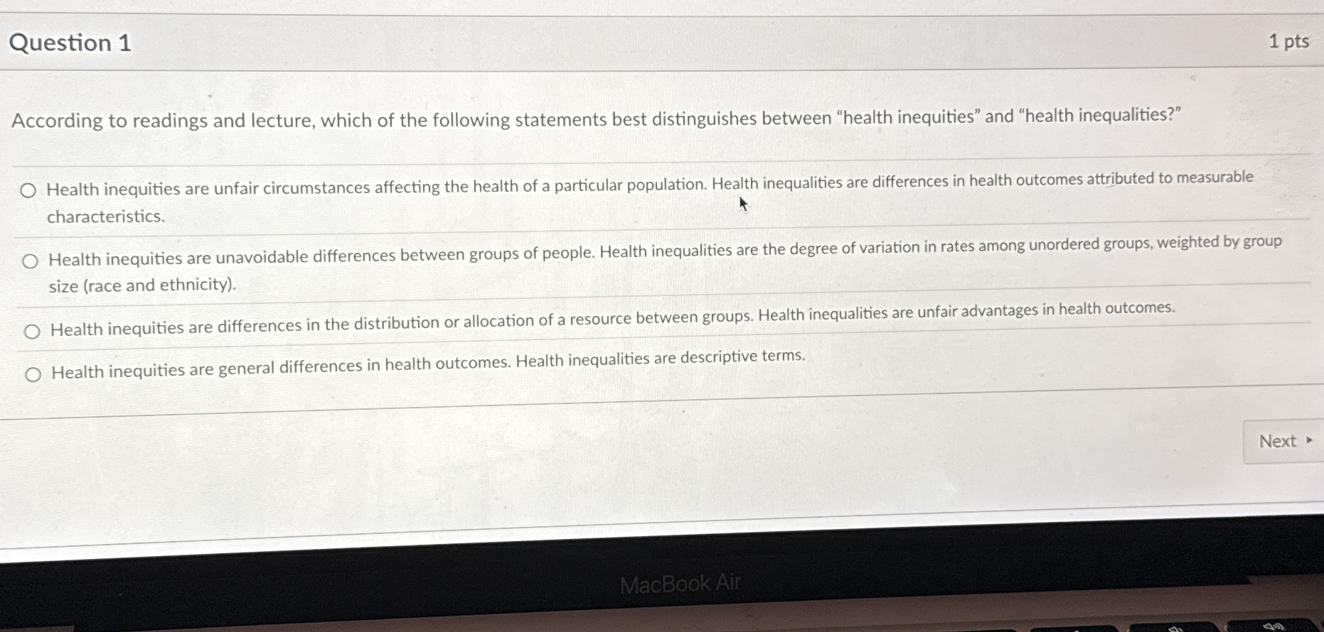Solved Question 11 ﻿ptsAccording to readings and lecture, | Chegg.com